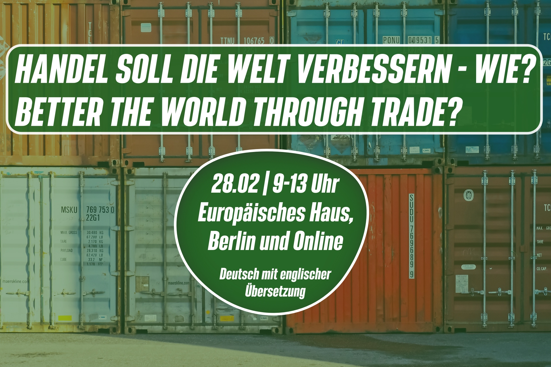 Handel soll die Welt verbessern – wie? | Better the world through trade ...